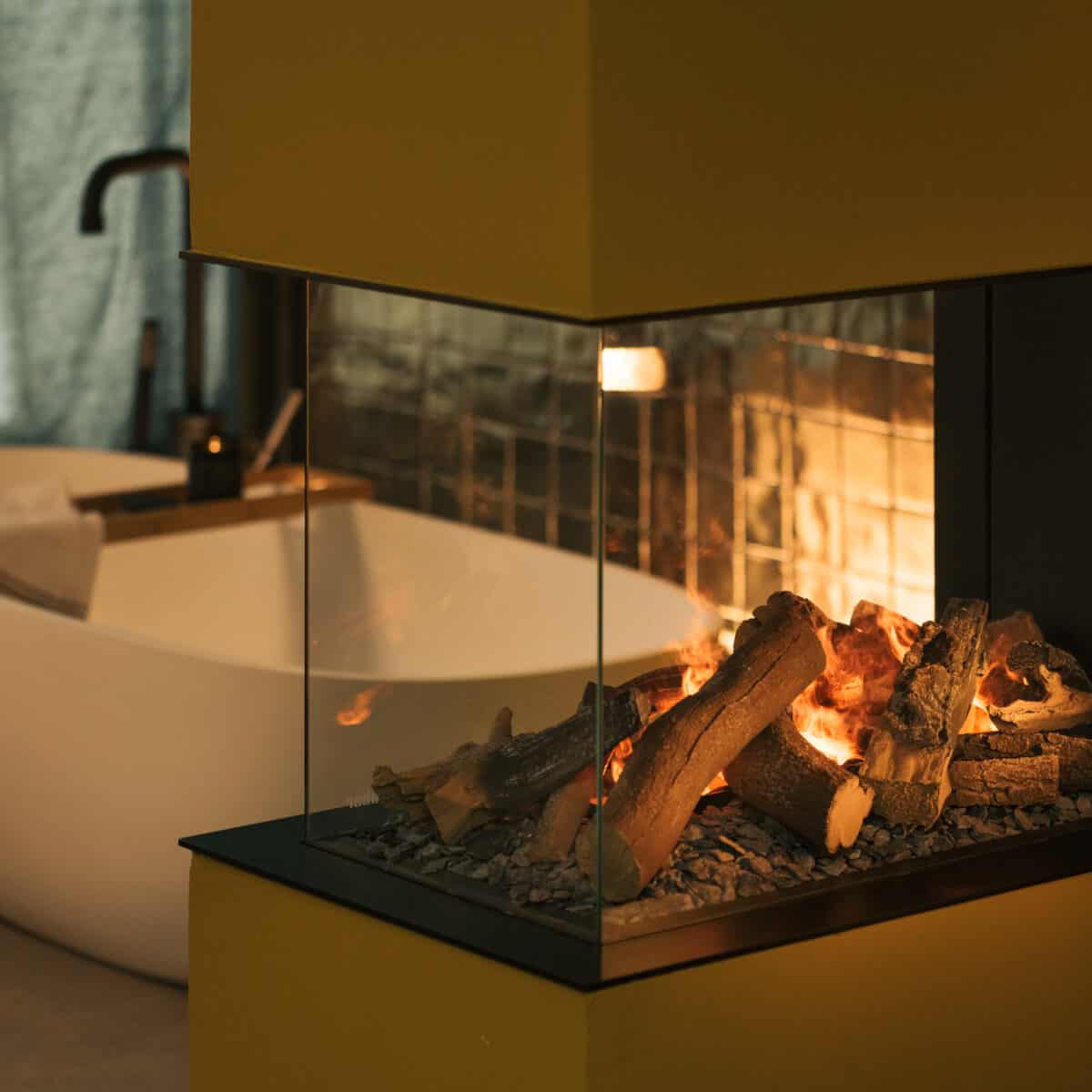 Ηλεκτρικό τζάκι ατμού ένθετο Faber e-Box 1000 - 450 ST 2000W 116x80cm